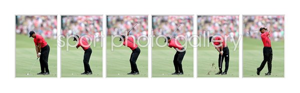 Tiger Woods 2018 Front View Swing Sequence frame by frame