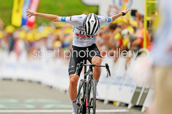 Tadej Pogacar Slovenia Wins Stage 6 Win Tour De France 2023 Images