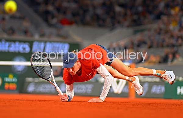 Jannik Sinner Italy takes a tumble v Pavel Kotov French Open Paris 2024 Images | Tennis Posters