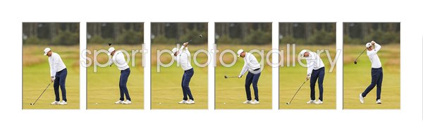 Ludvig Aberg Sweden 6 Stage Swing Sequence Collage Images | Golf Posters